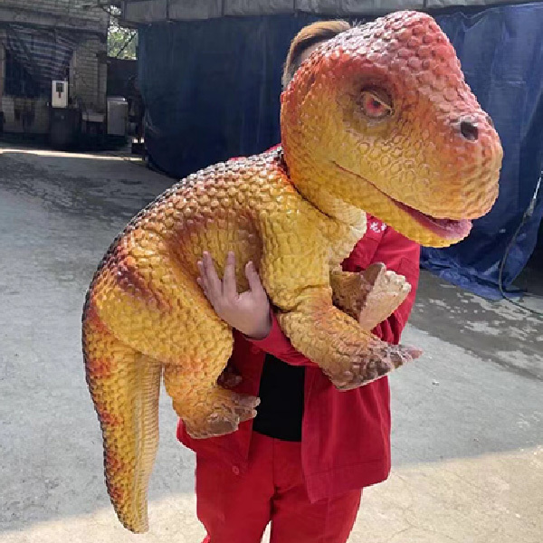 Baby Dino Puppet Animatronic Models Cute Realistic Full Body T Rex Puppet